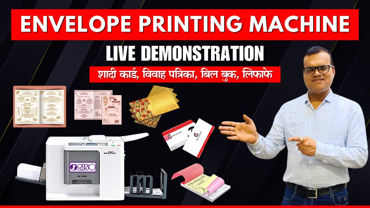 Envelope Printing Machine . live demonstration ( Digital Duplicator ...