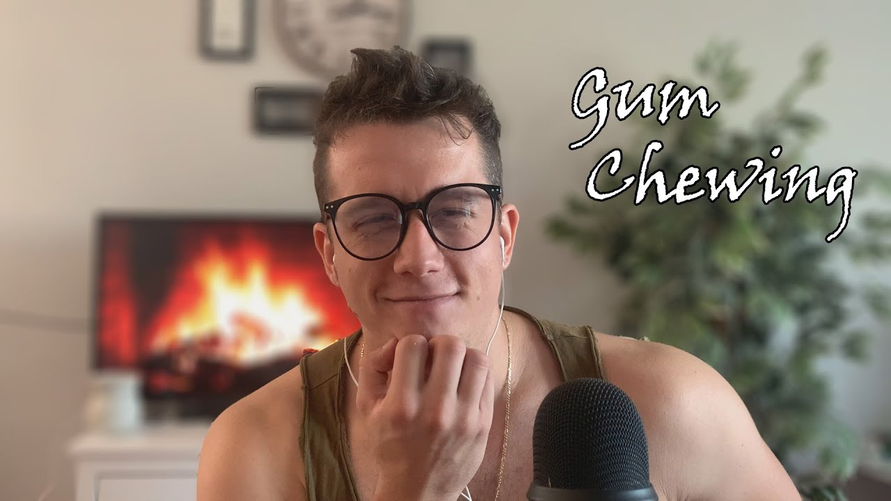 Inaudible Whisper With Gum Chewing // ASMR Male **satisfying sounds ...