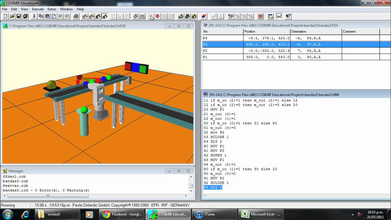 Cosimir robotica leds - YouTube