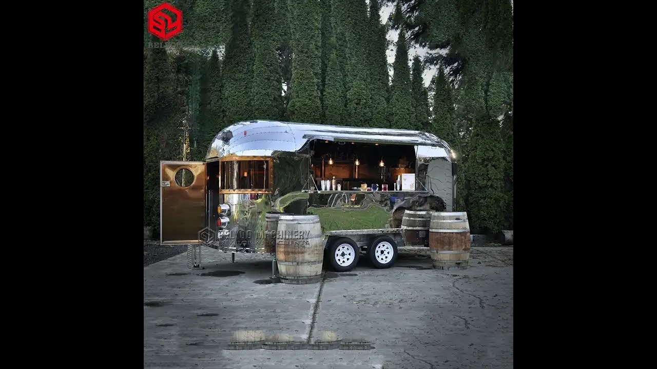 Retro Airstream Dining Car coffee shop - YouTube