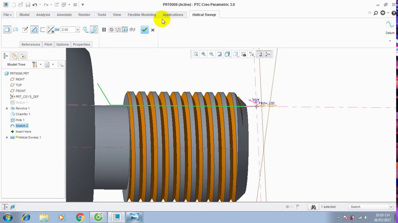 PTC-CREO 3.0: bài tập 5 - YouTube