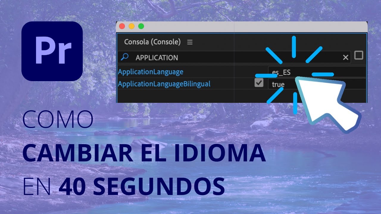 Cambiar el idioma al ingles o al español en Premiere Pro - YouTube