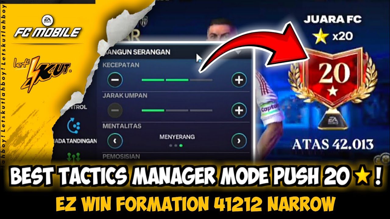 🔴 TAKTIK MODE MANAGER AUTO WIN STREAK PUSH 20 ⭐ ! (New Meta Update ...