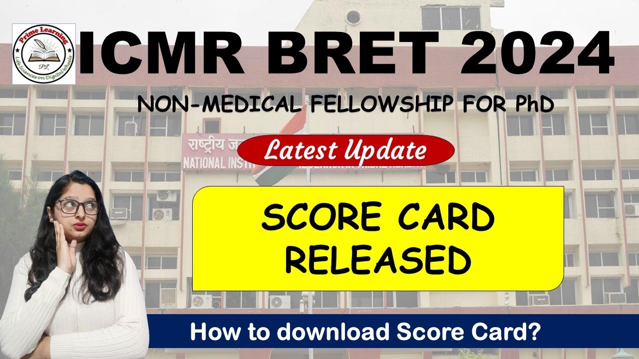 DHR ICMR BRET 2024 SCORE CARD RELEASED| LATEST 🆙 DATE ...