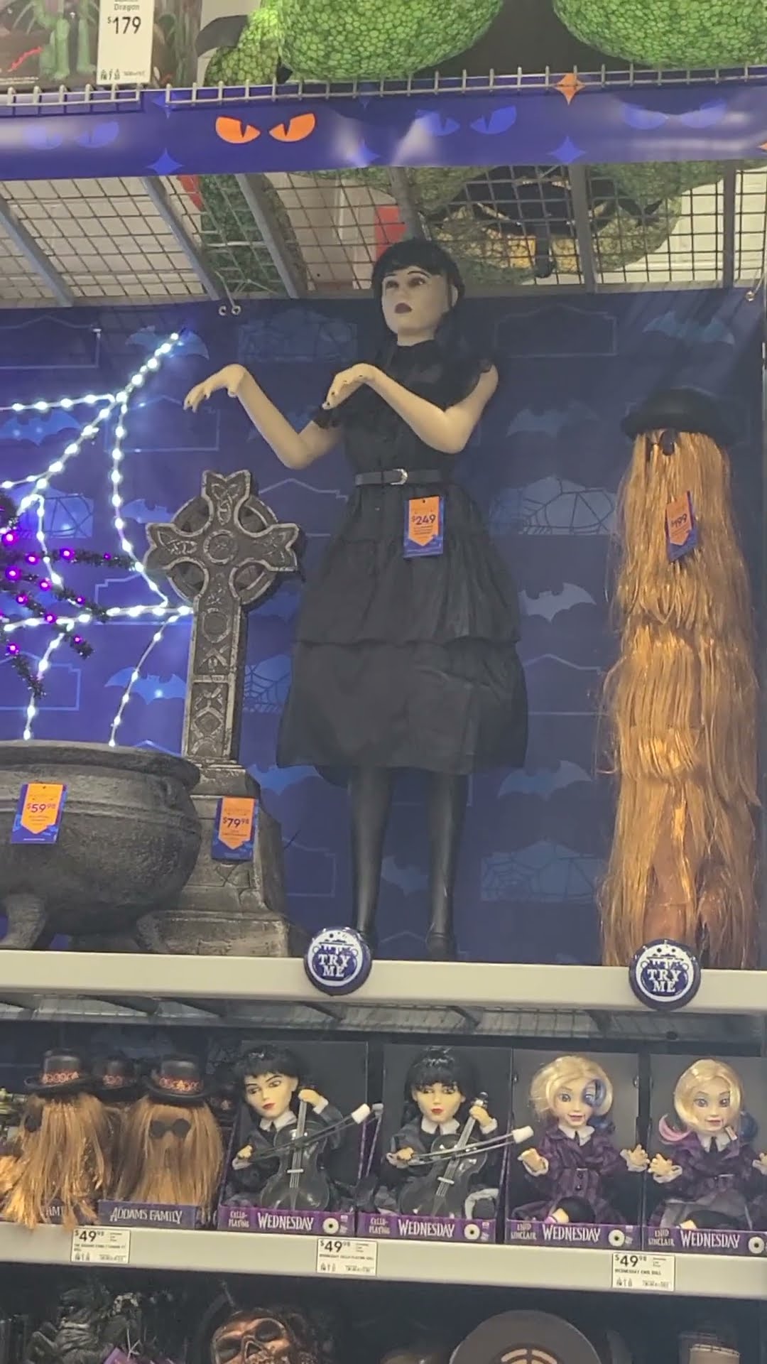 Dancing Wednesday Addams Animatronic at Lowe's! - YouTube