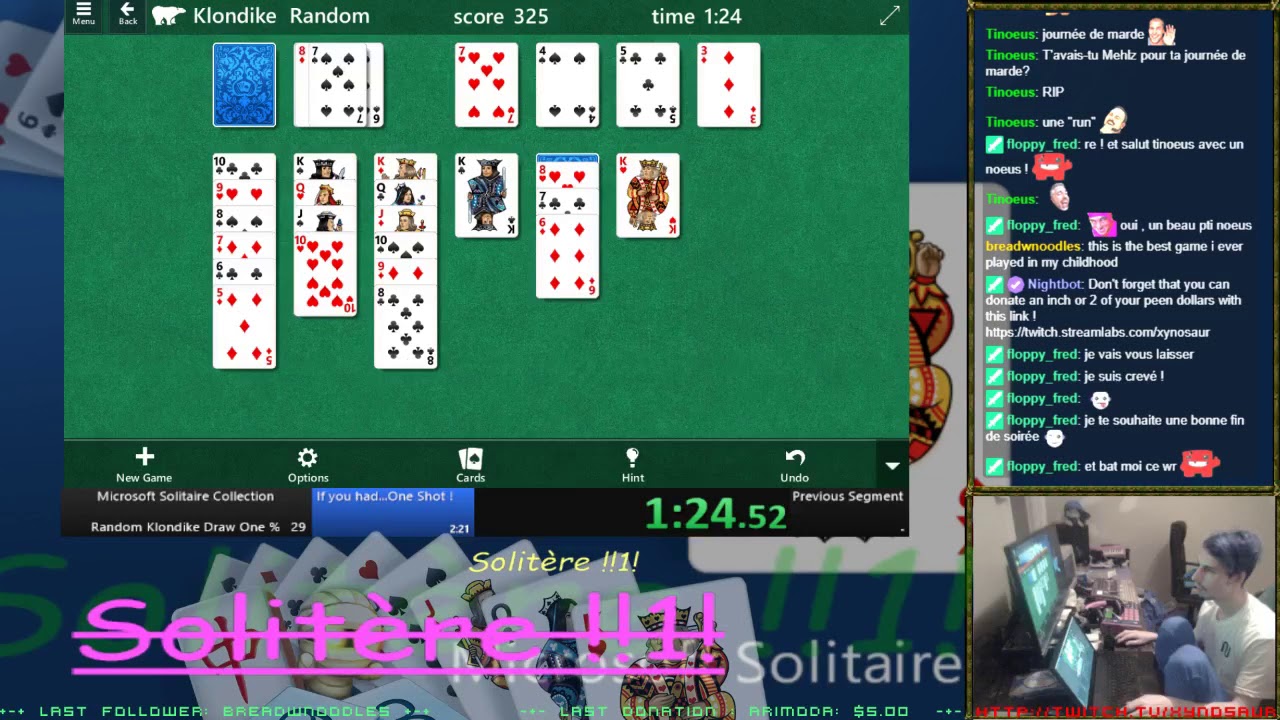 Solitaire Random Klondike One Draw %: P.B. 1:53 - YouTube