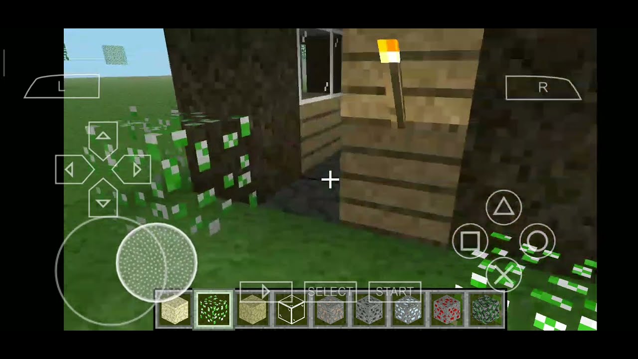 Minecraft psp house building gameplay - YouTube