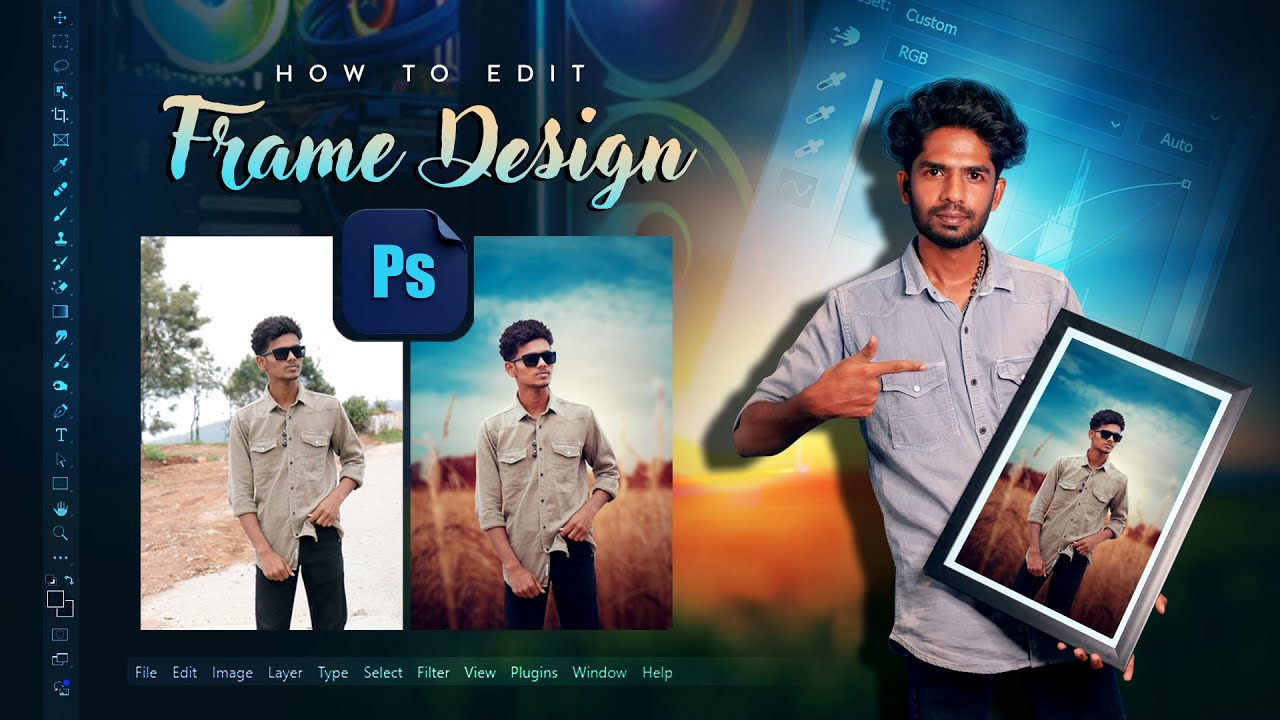 how to EDIT frame Design || tamil photoshop tutorial || Think pro - YouTube