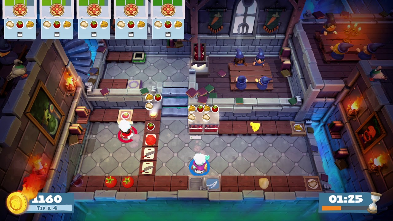 Overcooked 2 Level 3-1 Two players Highest Score: 2,056 - YouTube