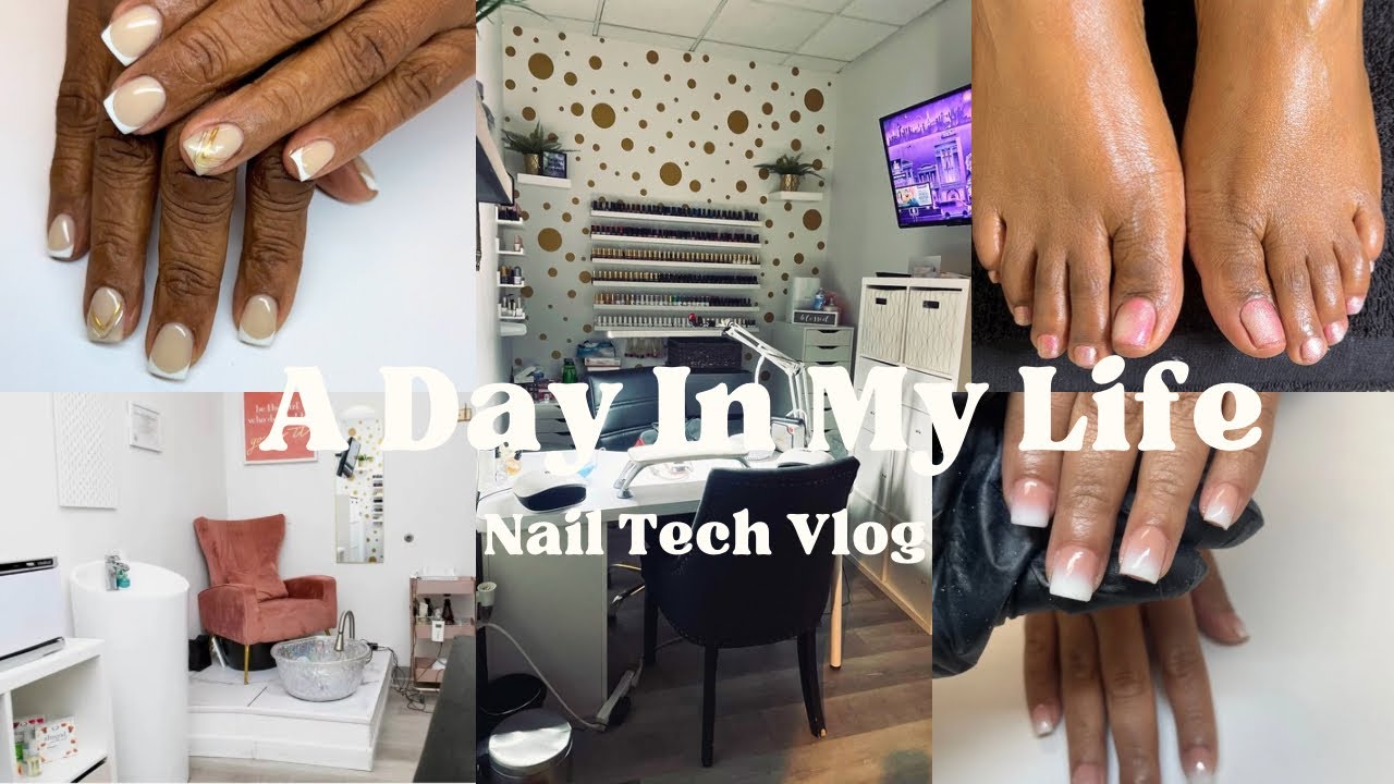 Day In My Life As A Full-Time Nail Tech Vlog | 4 Client Day | Pedicures ...