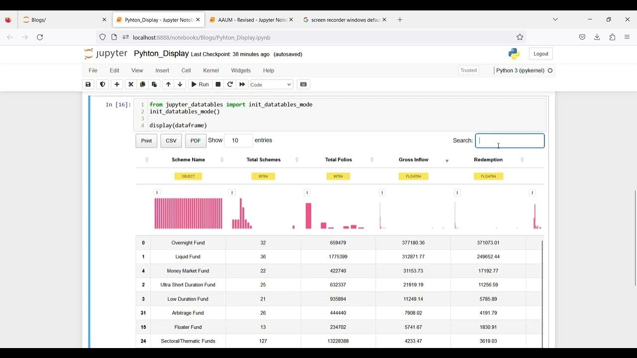 Mastering Data Previews: Harnessing the Power of 'jupyter-datatables' in Jupyter Notebook - YouTube