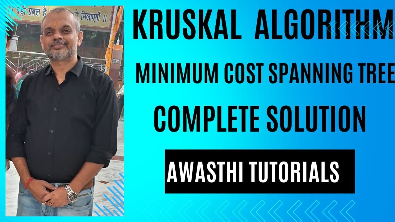 KRUSKAL ALGORITHM'S MINIMUM COST SPANNING TREE - YouTube