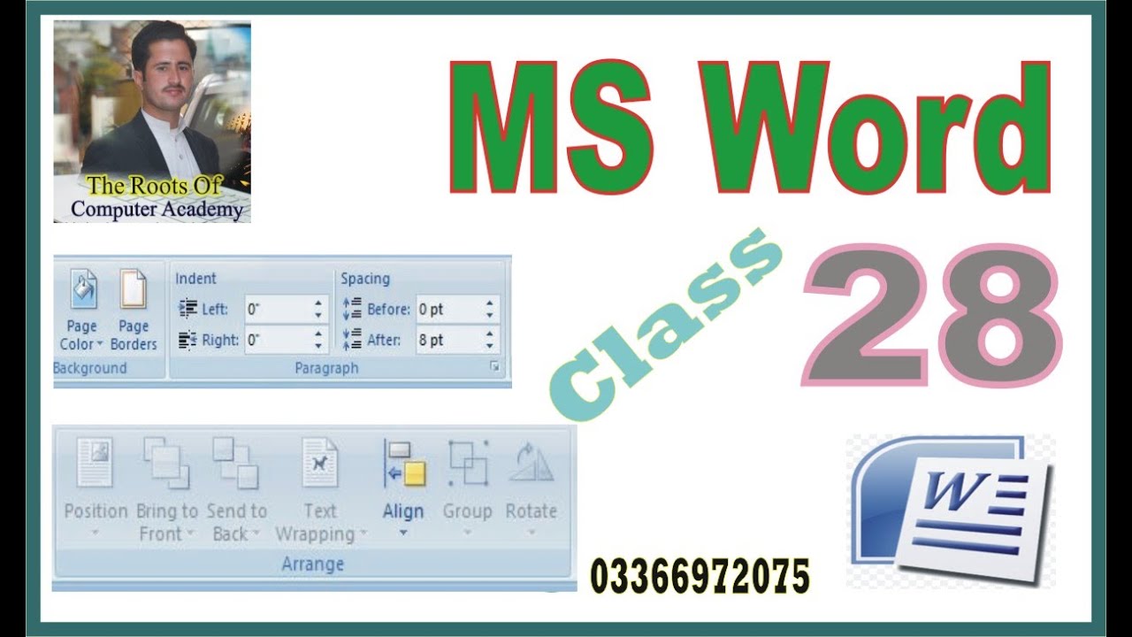 MS Word 28 class and most important Tips in page color - YouTube