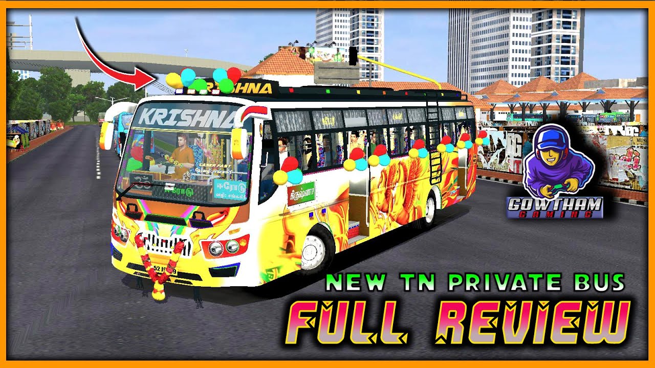 New Krishna TN Private Bus Mod | Full Review | Gowtham Gaming - YouTube