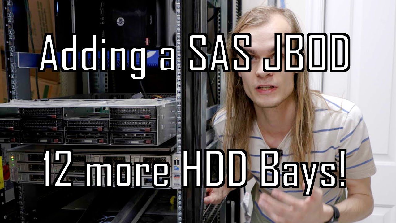 Expanding my server's storage with a SAS JBOD - YouTube