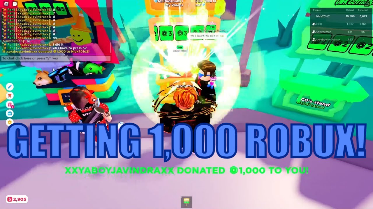 I GOT 1K ROBUX IN PLS DONATE! (This is how i got 1k) - YouTube