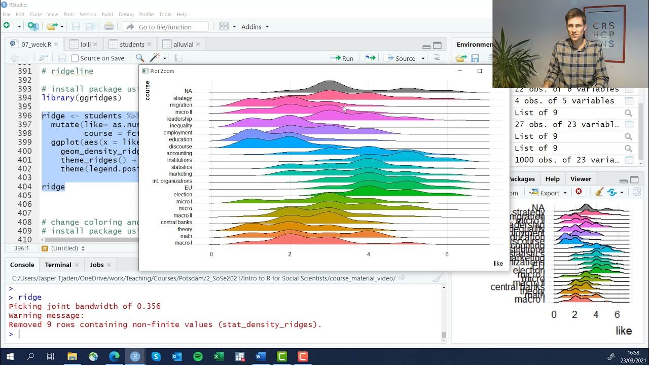 Week 8: Funky Graphs - Ridgeline Plot - YouTube