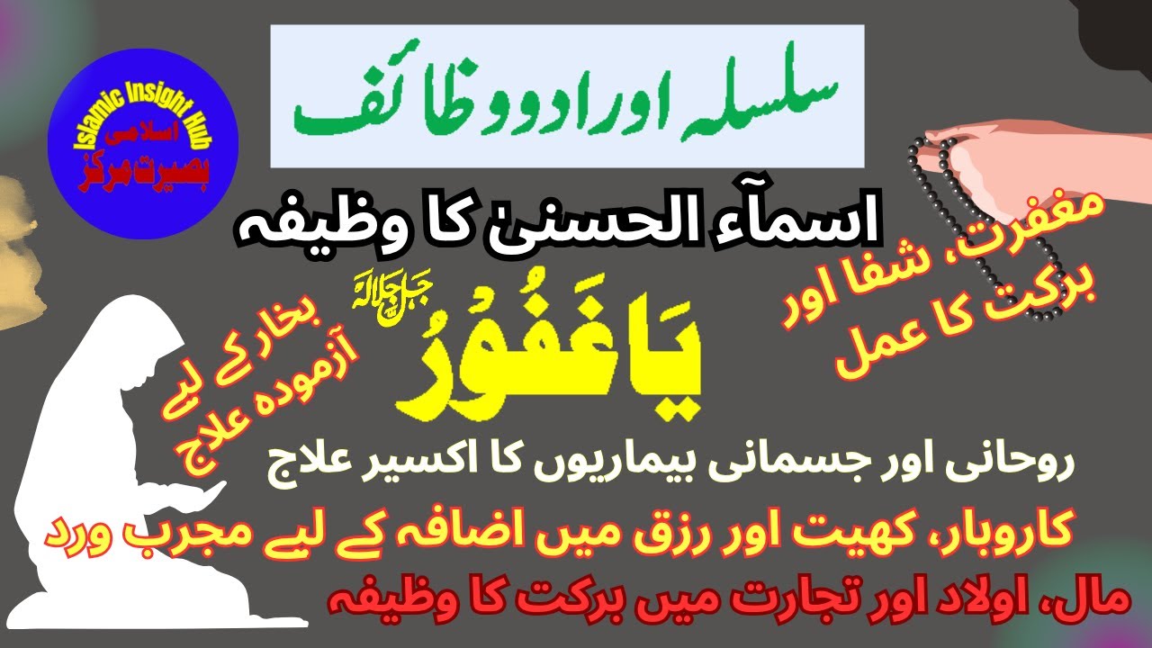 Islamic Insight Hub/Aurad-o-Wazaif/Asma ul Husna/Ya Ghafoor Ka Wazifa ...