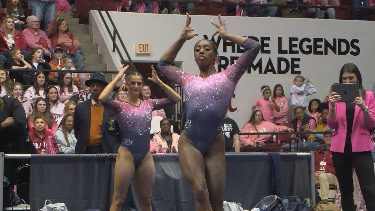 Auburn gymnast Derrian Gobourne looks to stick the landing in the WWE ...