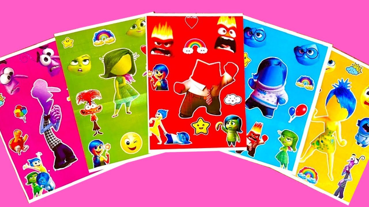 [Paper DIY] Making Inside Out 2 Characters and Disney Princess Sticker ...