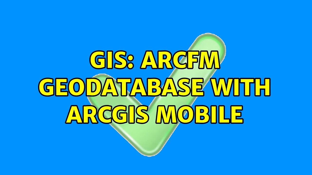 GIS: ArcFM geodatabase with ArcGIS Mobile - YouTube