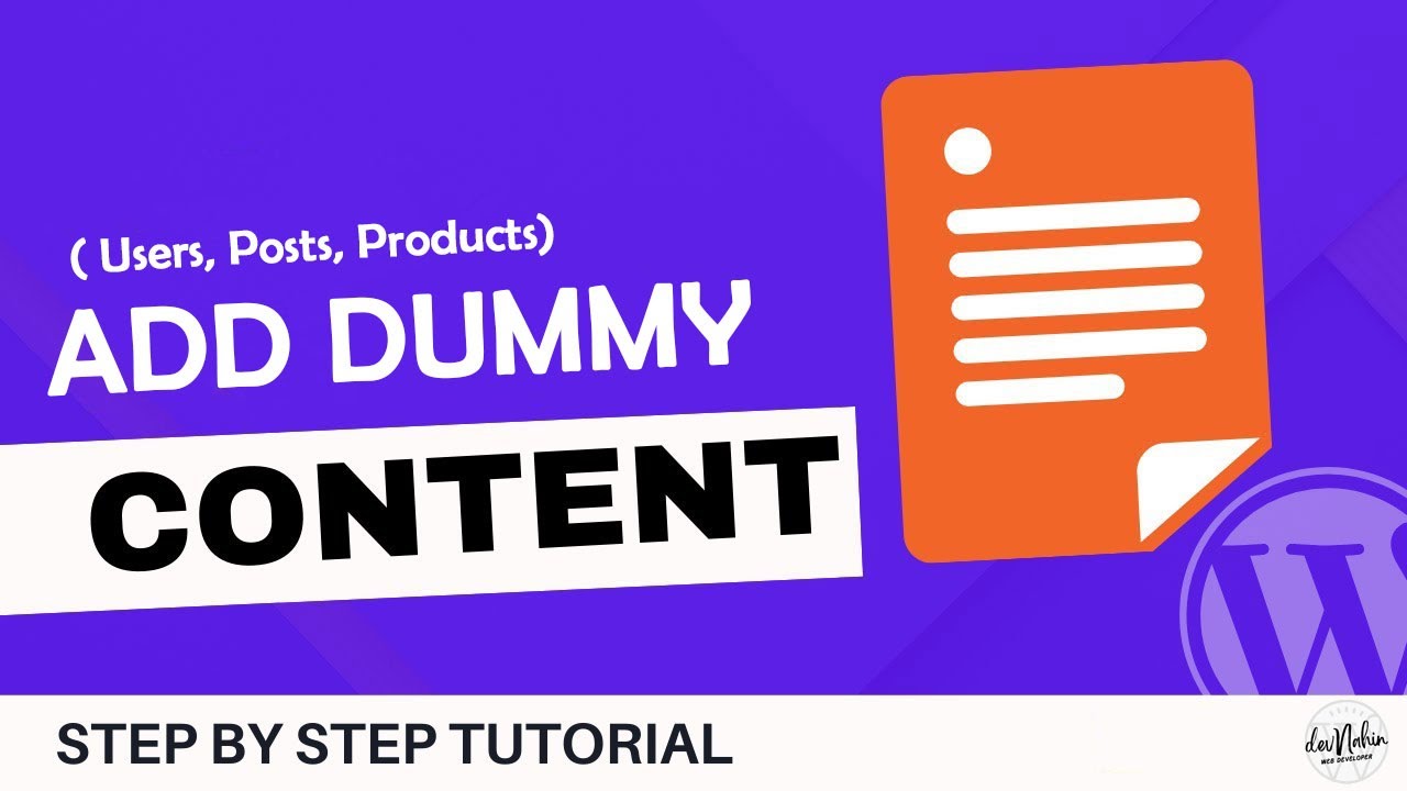 How to Generate Dummy Content in WordPress Using WP Dummy Content ...