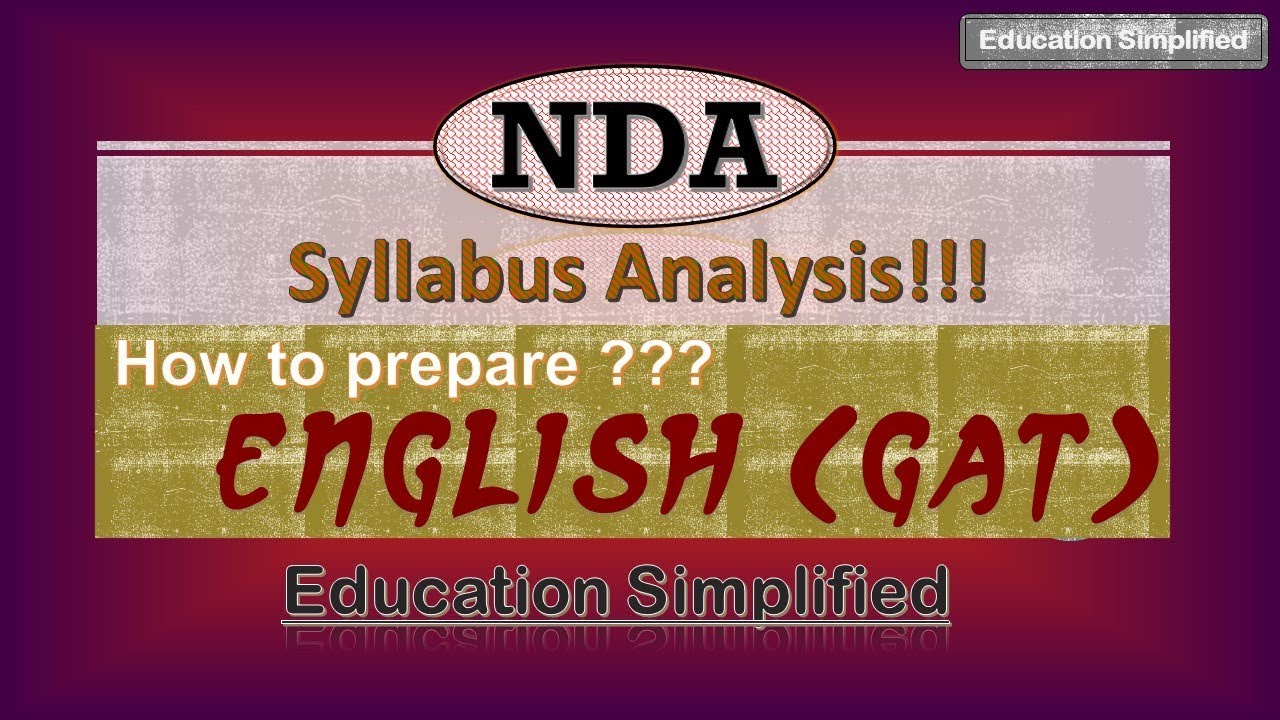 NDA-How to prepare English | NDA English Syllabus Analysis | NDA ...