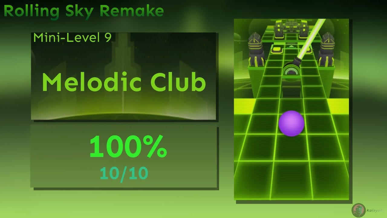 Rolling Sky Remake - Melodic Club ★★★★★ | Mini-Level 9 - YouTube