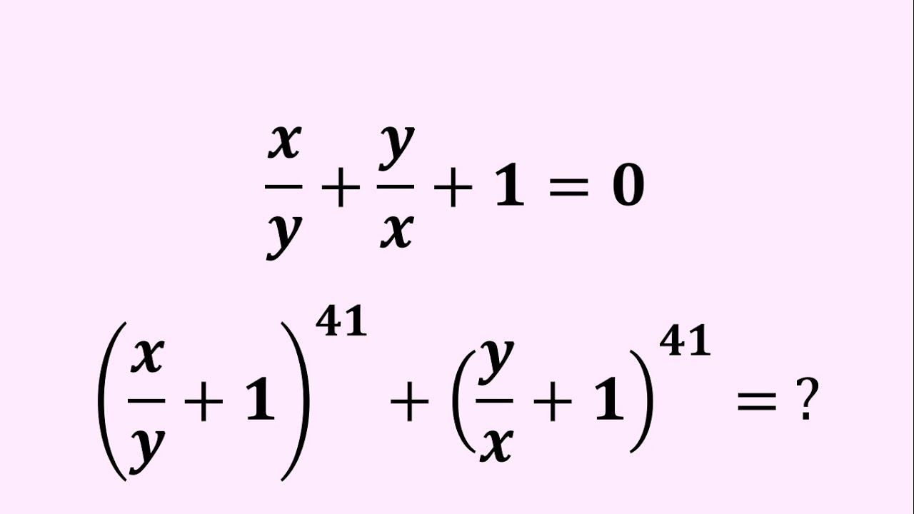 Amazing Algebra Problem | Math Olympiad Preparation | Can You Solve ...