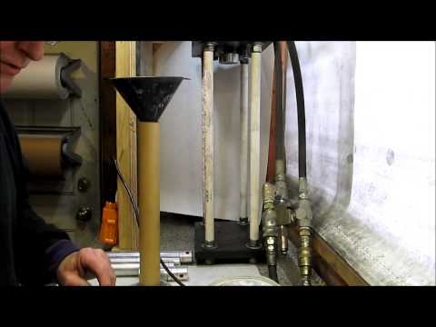 Power Pressing a 1 5 Inch Black Powder Rocket Motor - YouTube