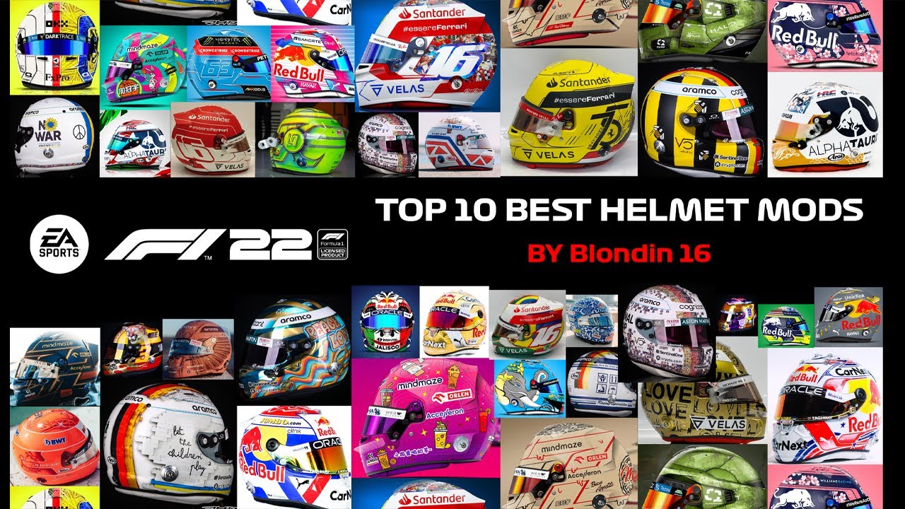 TOP 10 Best Helmet mods F1 22 - YouTube