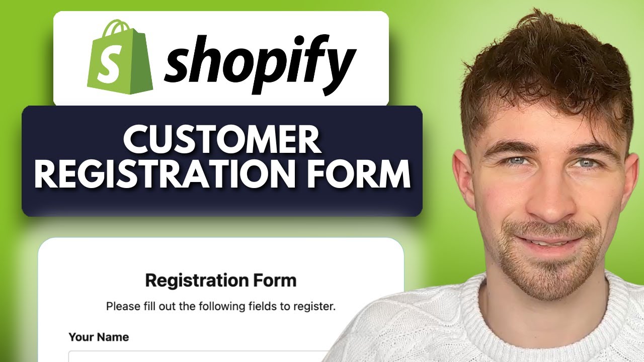 How to Add a Customer Registration Form to Shopify (2025) - YouTube