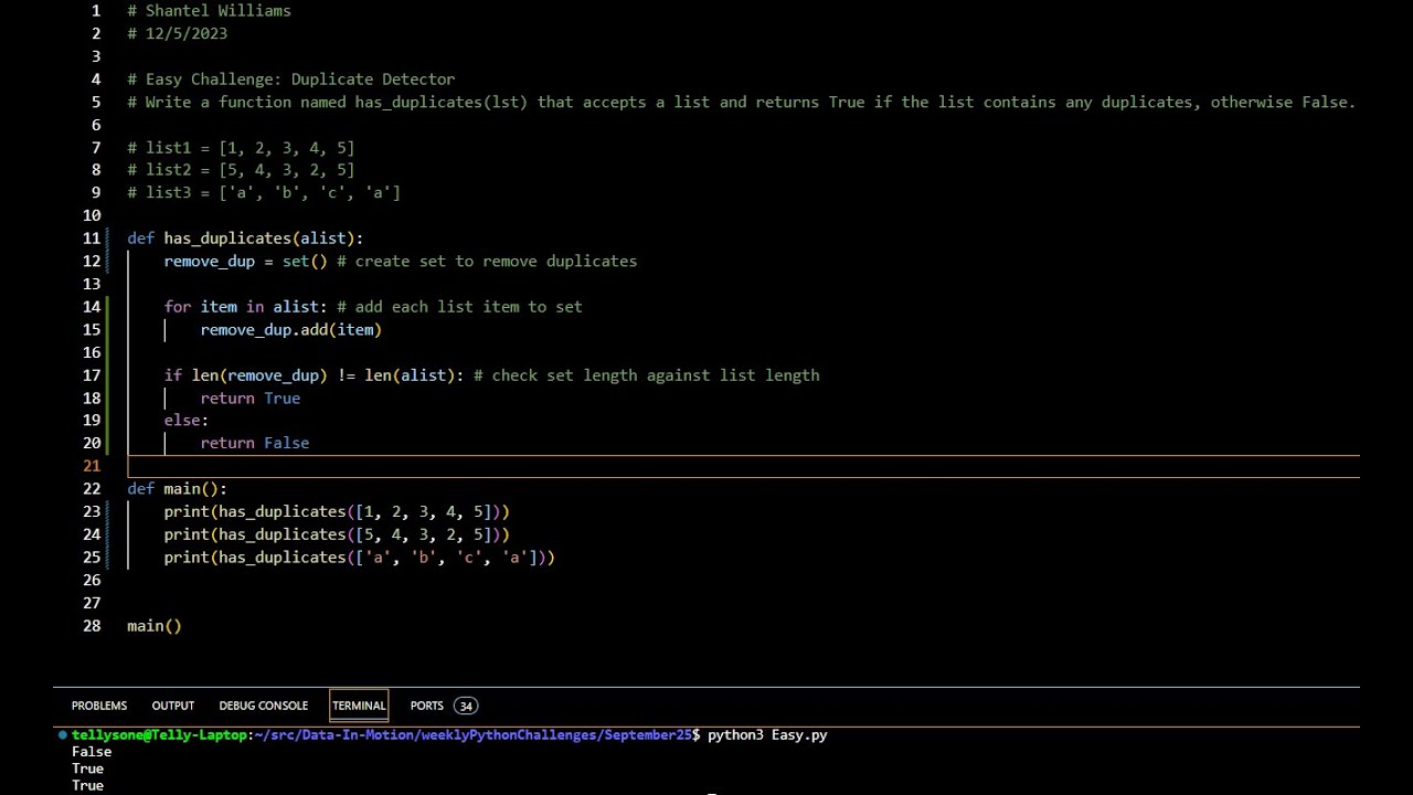 Easy Challenge: Duplicate Detector - YouTube