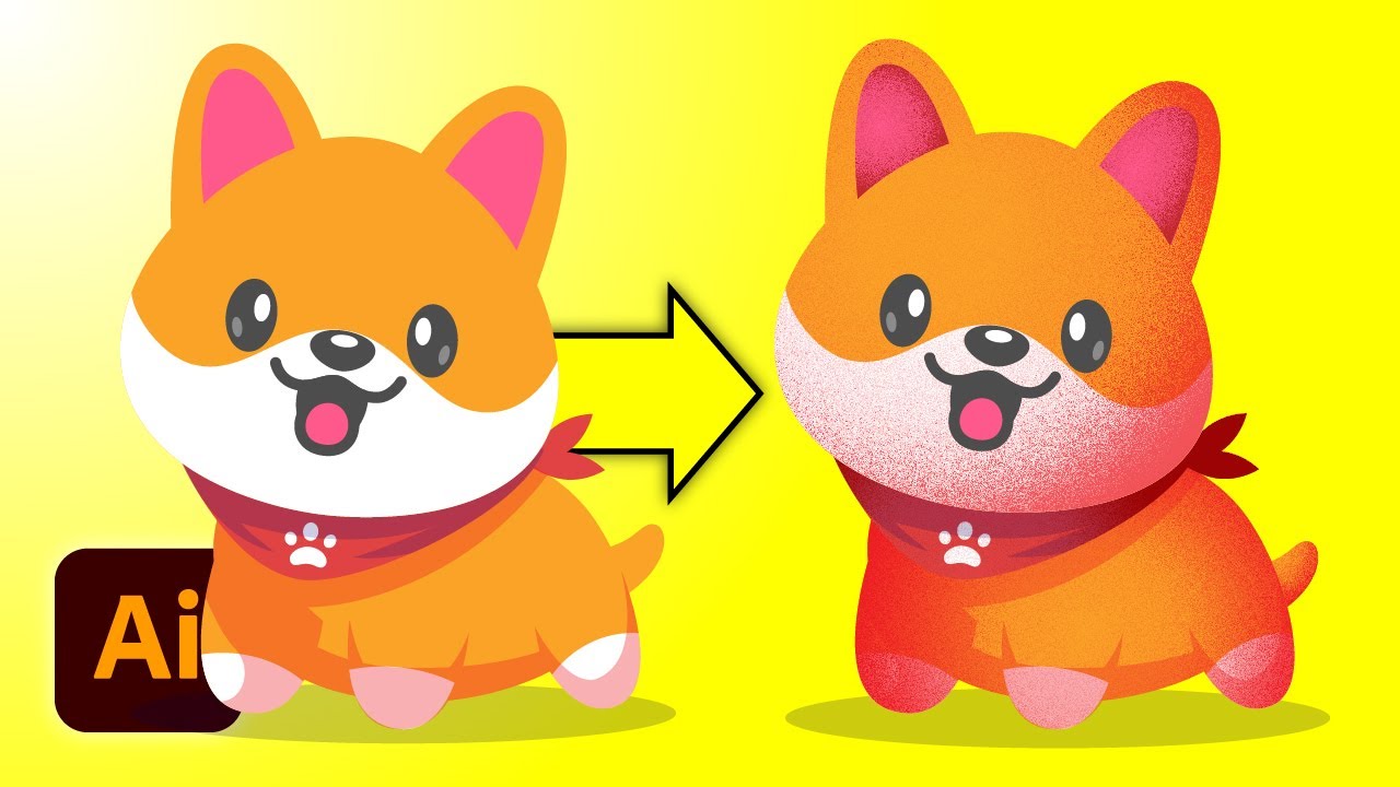 Add Gorgeous Grain Textures To Vectors In Illustrator - YouTube