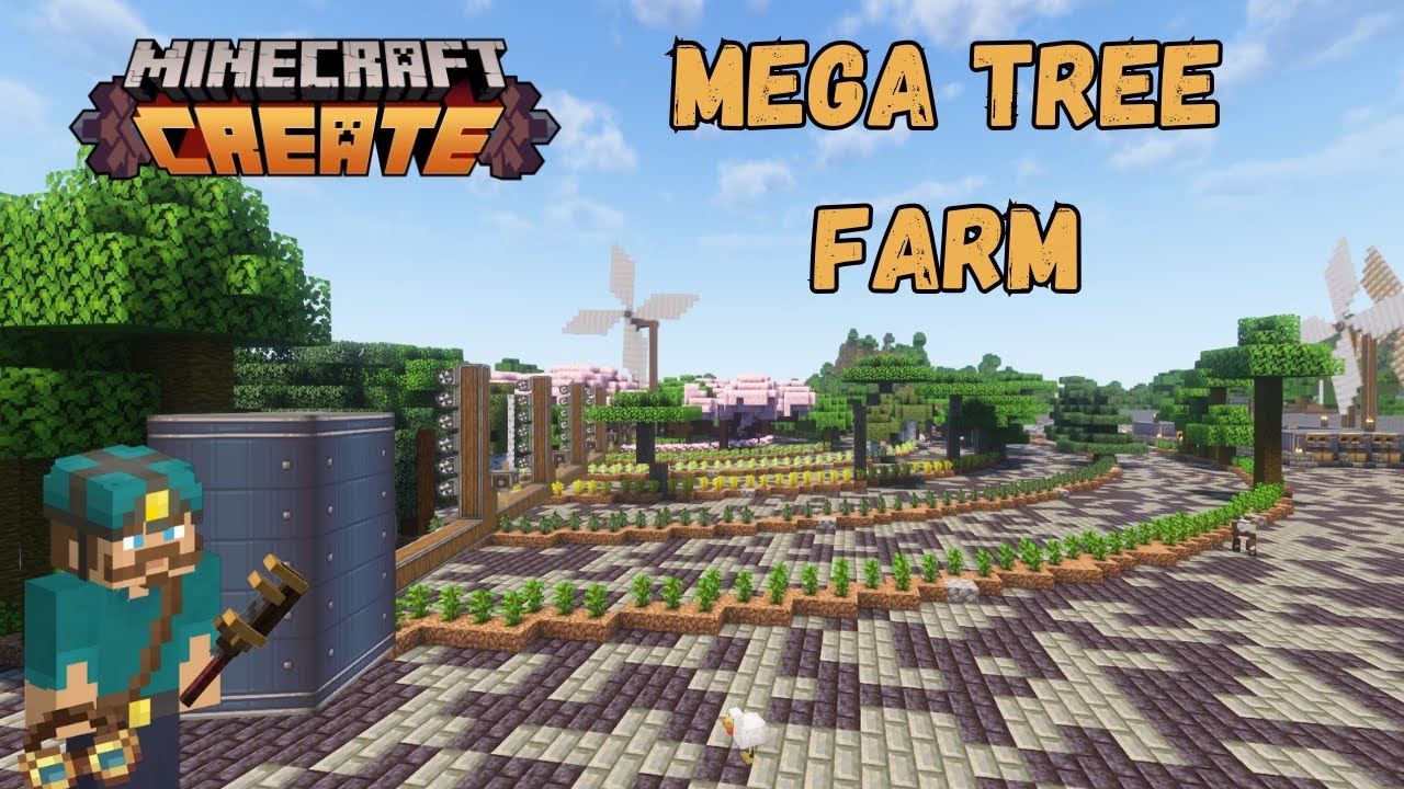 I Built a Mega Tree Farm Create Mod Minecraft EP11 S5 - YouTube