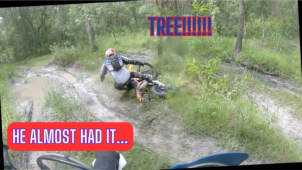 KTM vs. Tree - Richloam Rain Ride - YouTube
