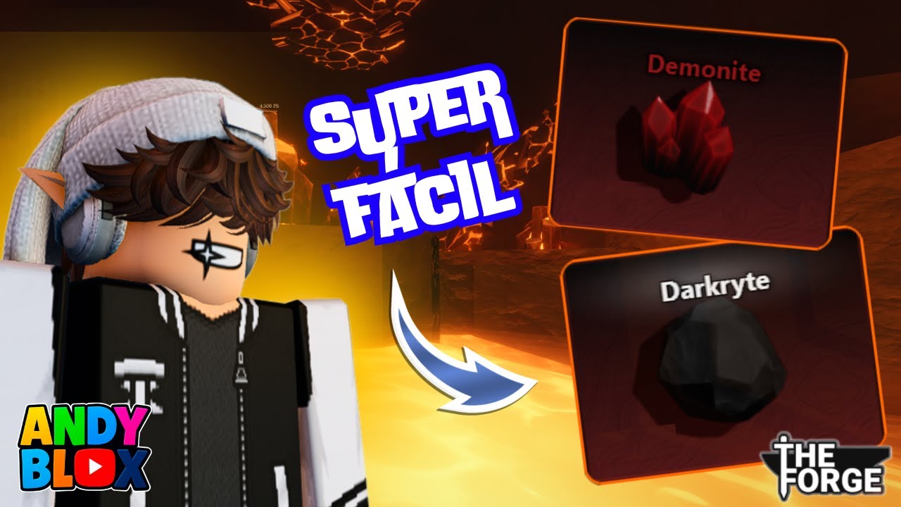 MINERA ASÍ MUCHA DEMONITE Y MUCHA DARKRYTE EN THE FORGE - ROBLOX - YouTube