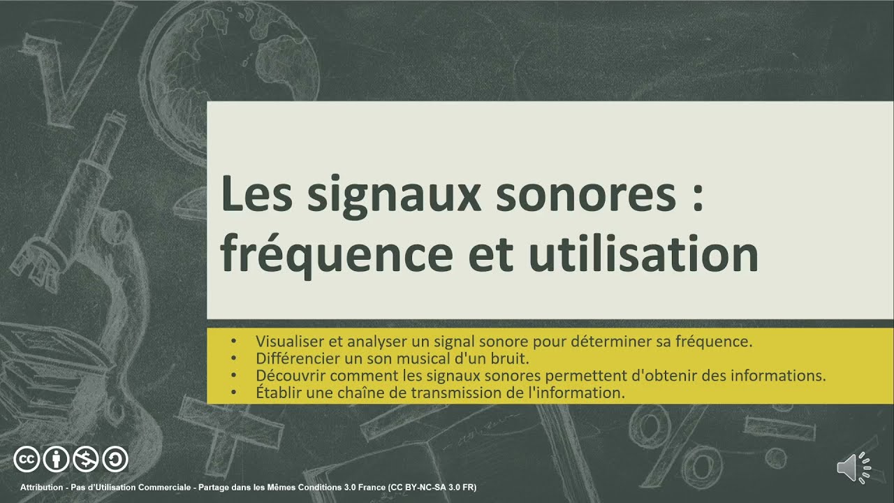 Les signaux sonores, fréquence et utilisation 2021 (3ème) - YouTube