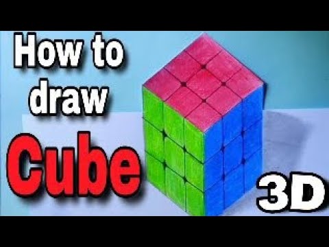 😲How to draw 3D cube - YouTube