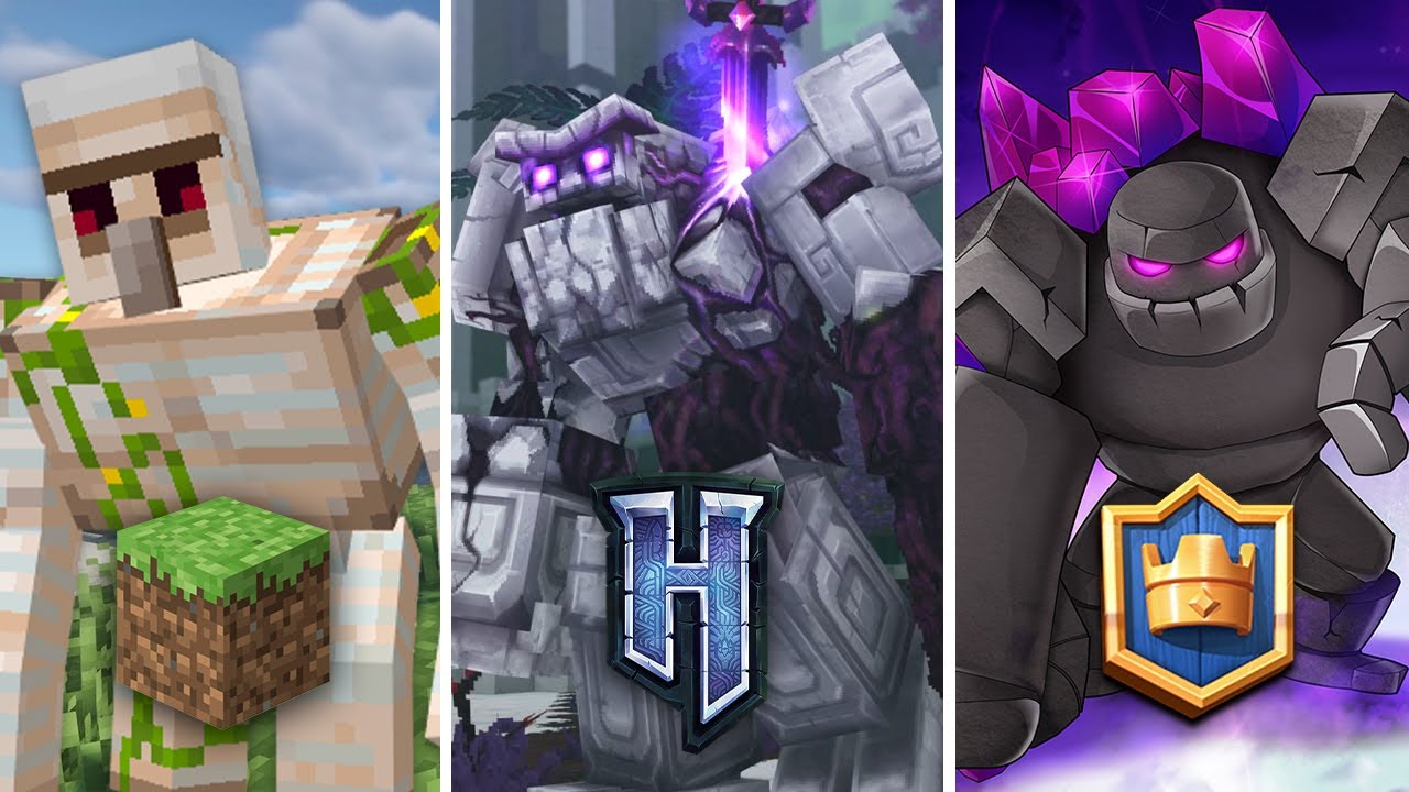 Golem Variants | Hytale, Minecraft and Clash Royale - YouTube