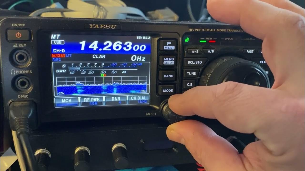 Yaesu 991a waterfall, channel dial, and memories - YouTube