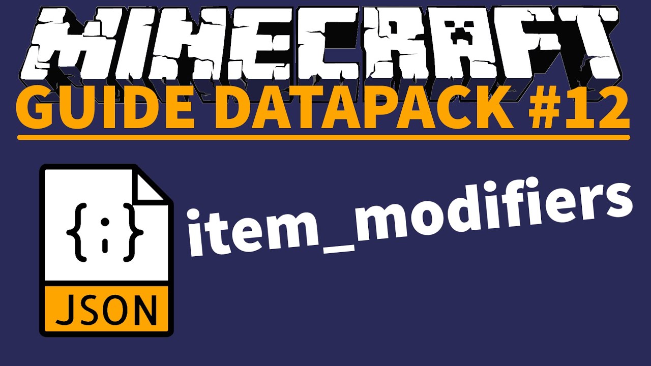 🔍 Créer des item modifiers - Guide Datapack #12 - Minecraft 1.17 FR ...
