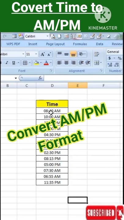 Convert 24 Hour Time to AM/PM||What is AM PM Conversion|| #exceltricks ...