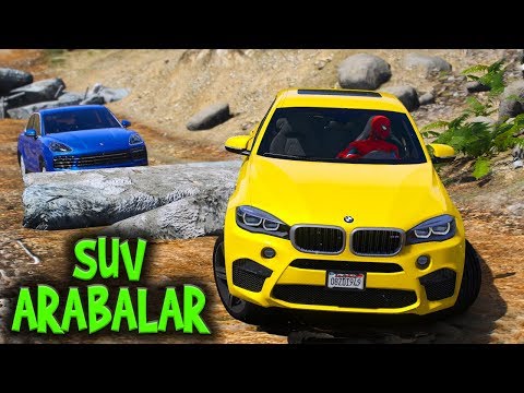 Süper Güçlü SUV Arabalar Offroad Parkurunda - GTA 5