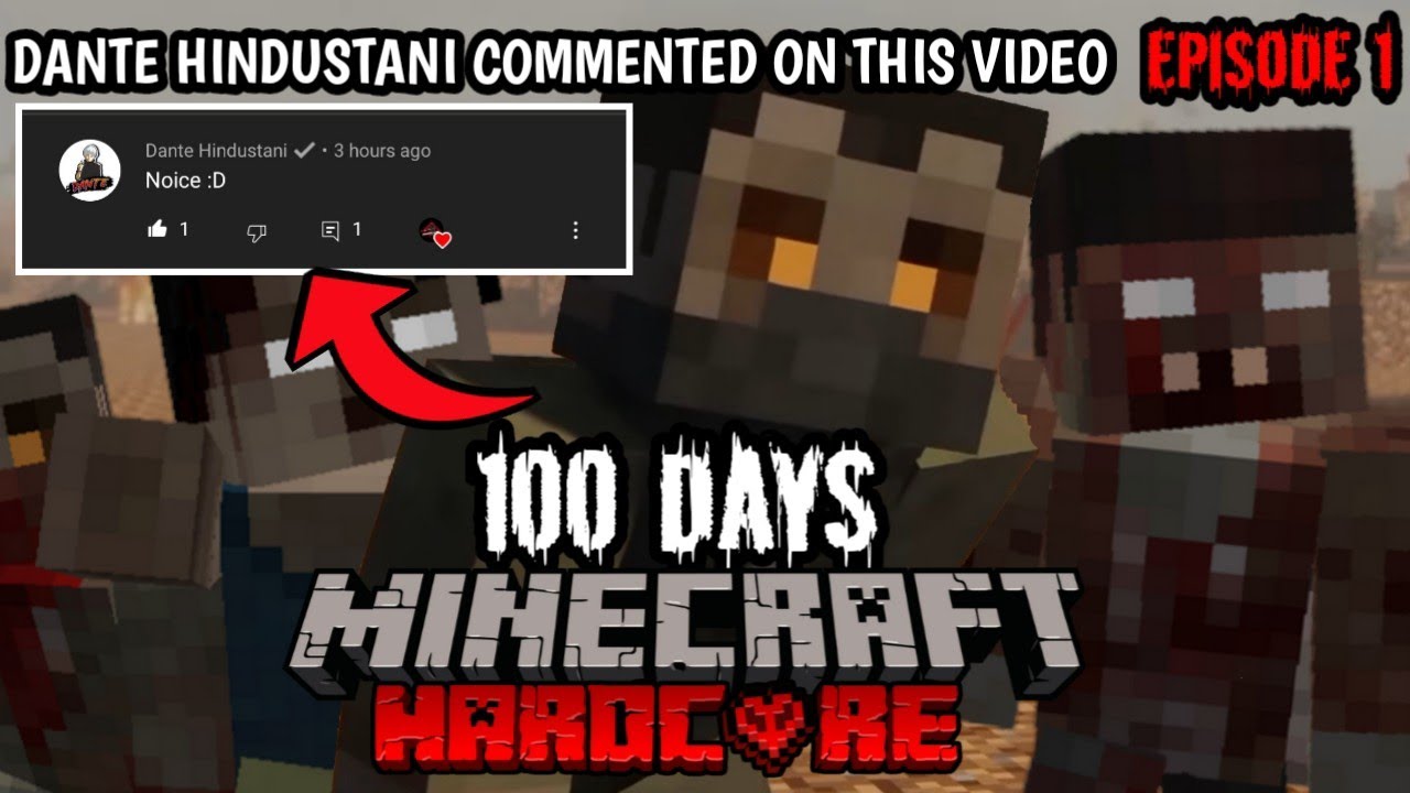 SURVIVING 100 DAYS IN MINECRAFT HARDCORE ZOMBIE APOCALYPSE - YouTube