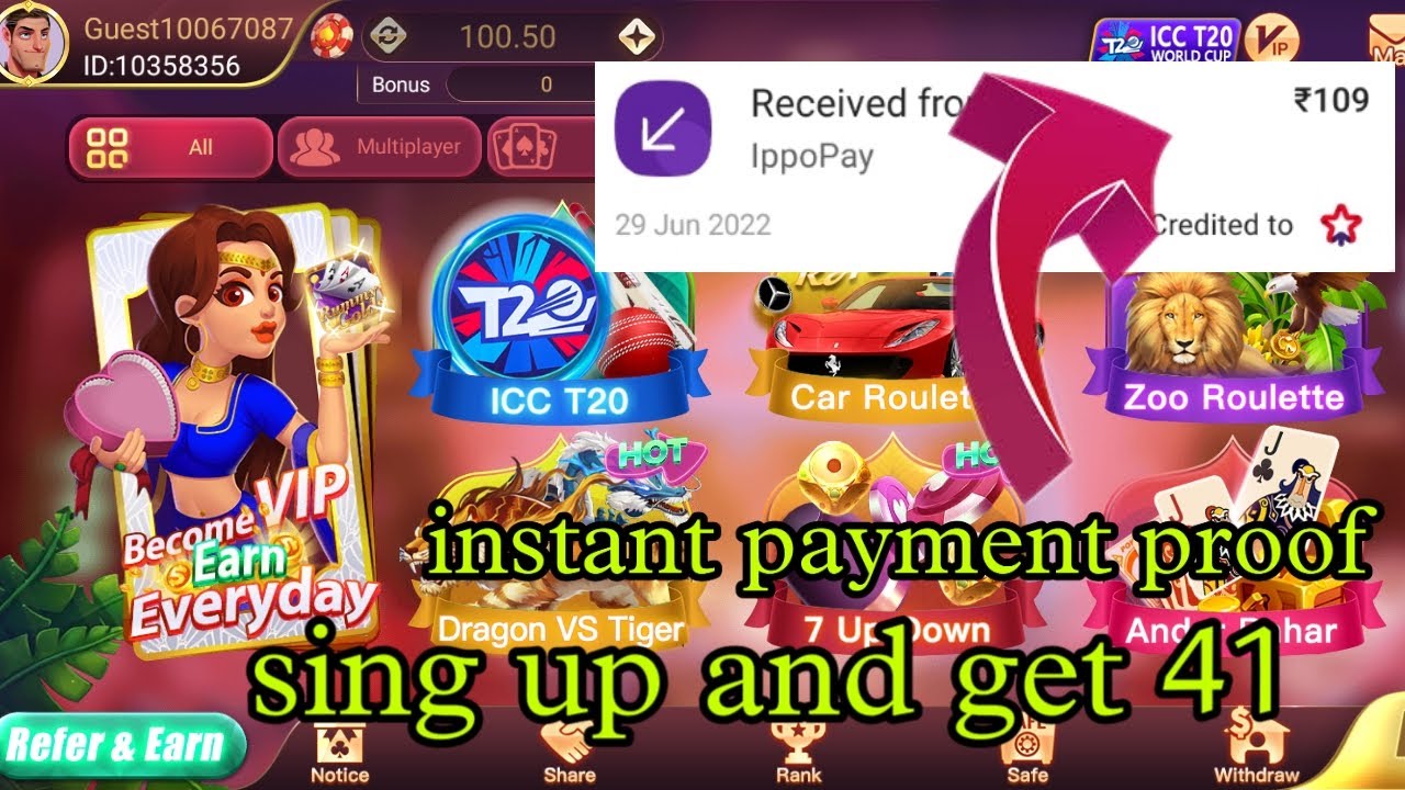 New big loot earning application today only spin up and get 41 rupees ...