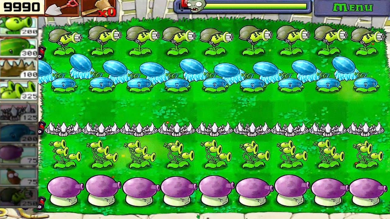 Plants vs Zombies | One Line Plants vs All Zombies | Tutorial and ...