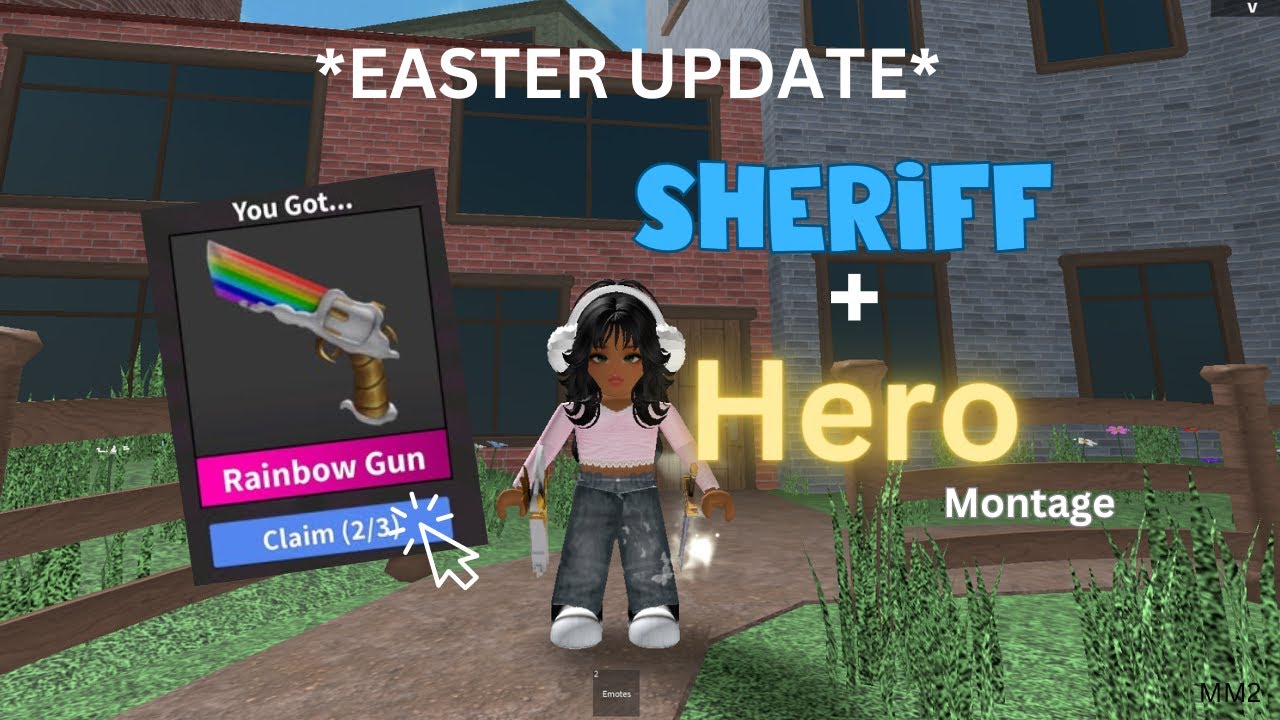 PLAYING MM2 WITH THE NEW GUN *Easter Update* - YouTube