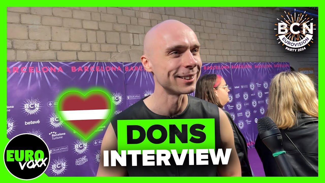 🇱🇻 DONS - 'HOLLOW' (INTERVIEW) // Barcelona Eurovision Party 2024 ...