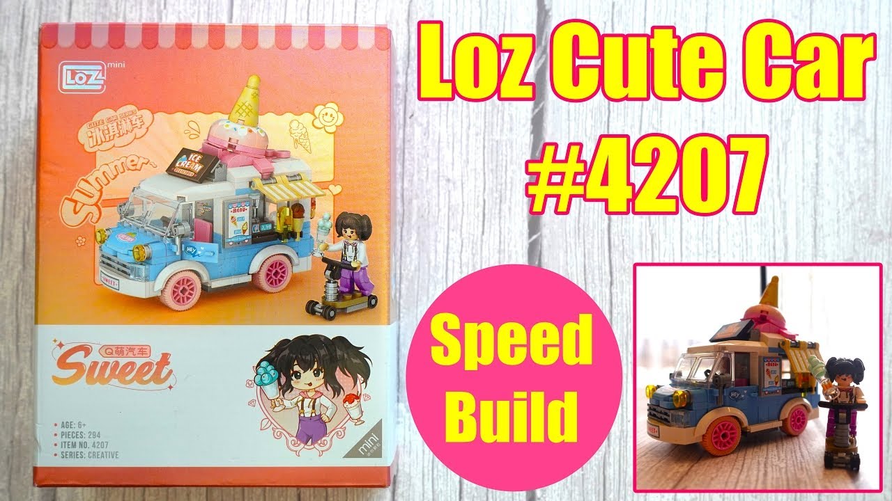 Adorable LOZ Ice Cream Cute Car #4207 | 294 Pieces | Speed Build - YouTube